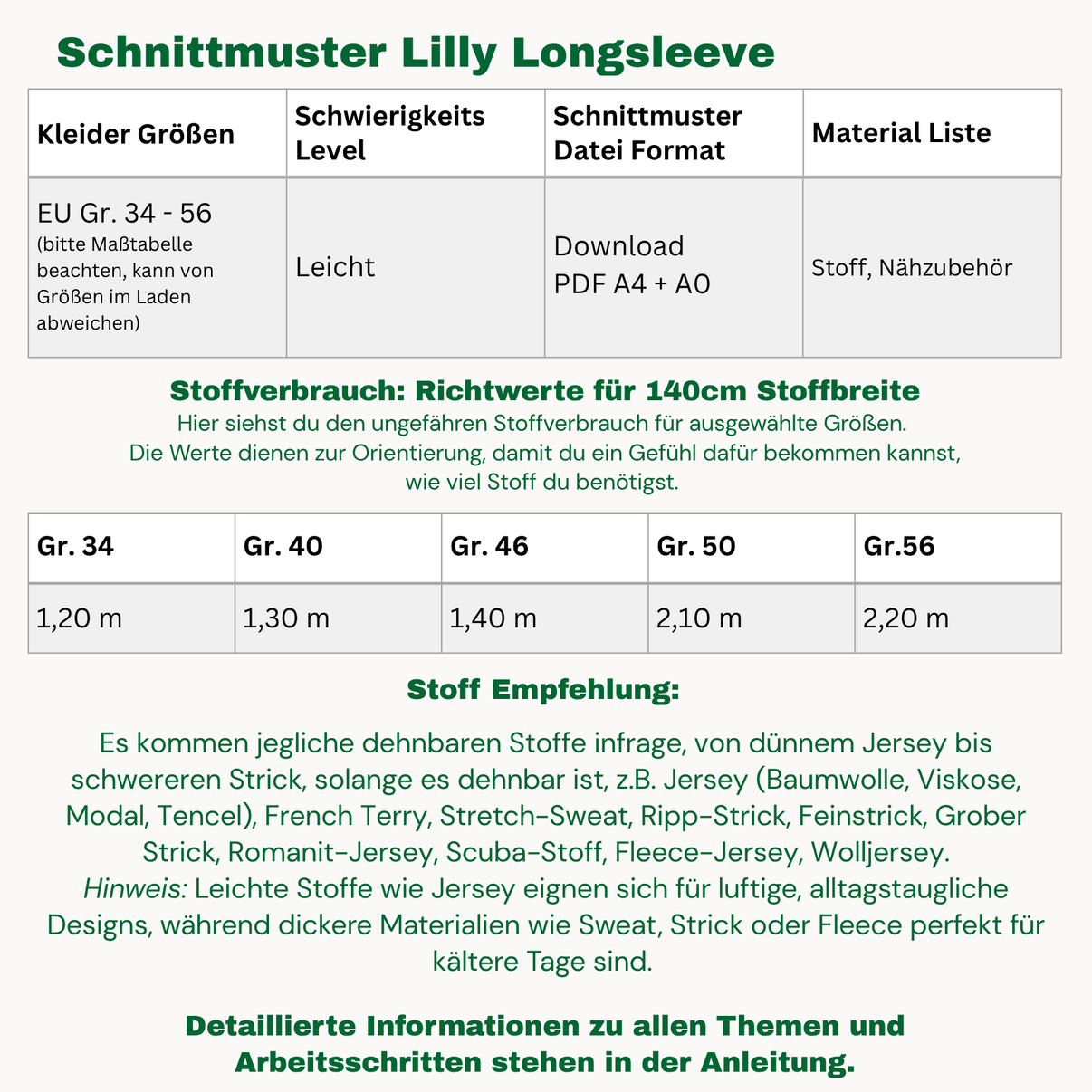 Lilly Longsleeve Schnittmuster DEUTSCH – vintageBambi